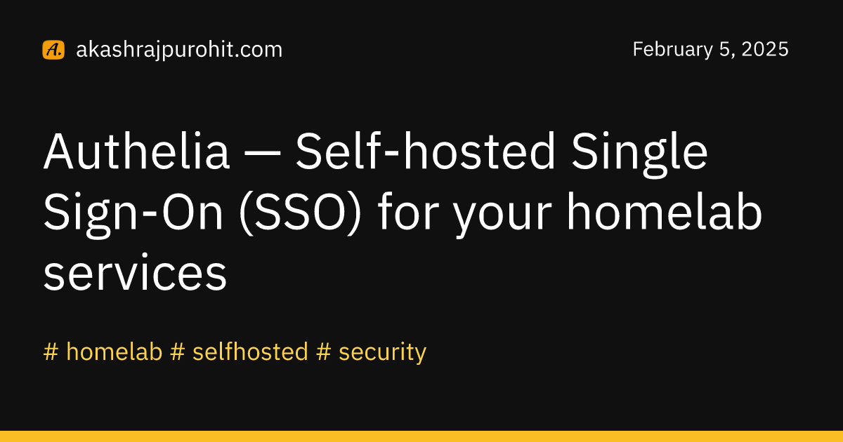 Authelia — Self-hosted Single Sign-On (SSO) for your homelab services ... Authelia — Self-hosted Single Sign-On (SSO) for your homelab services ...