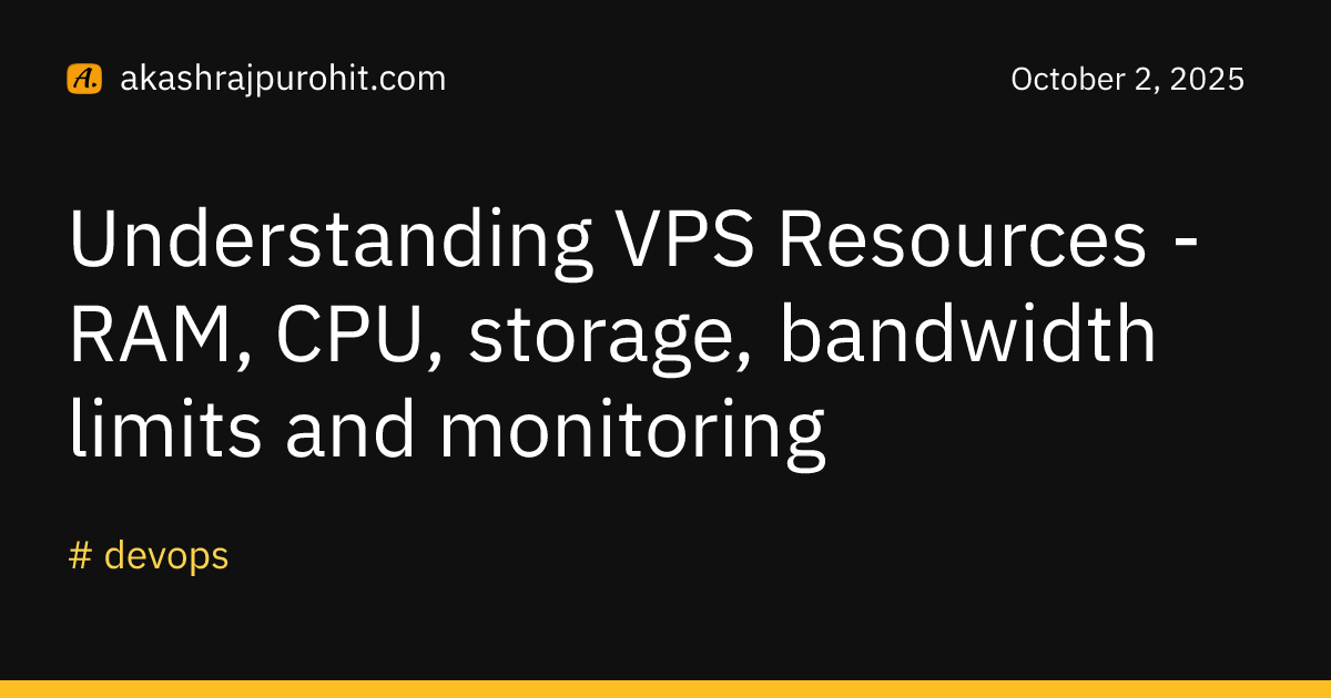 Understanding VPS Resources - RAM, CPU, storage, bandwidth limits and ...